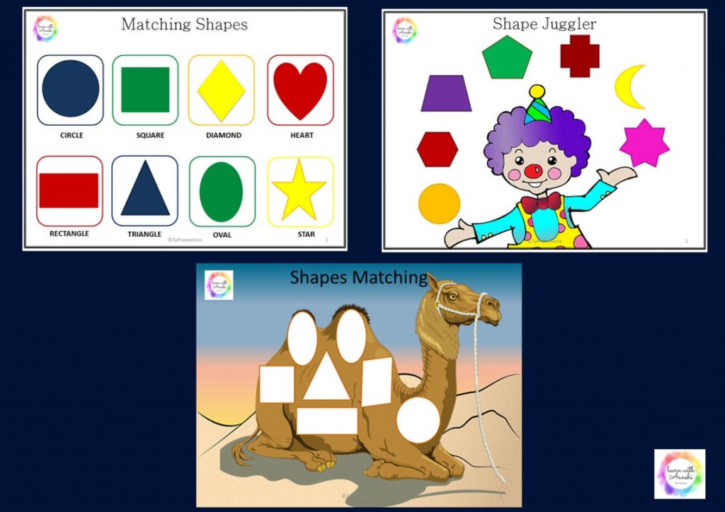 Shapes Matching Worksheet (Digital Download) - learnwithaanshi.com
