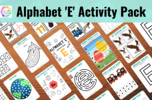 E Alphabet Worksheets (PDF) - learnwithaanshi