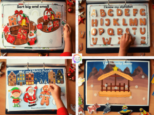 Christmas Busy Book for Toddlers (PDF) - learnwithaanshi®