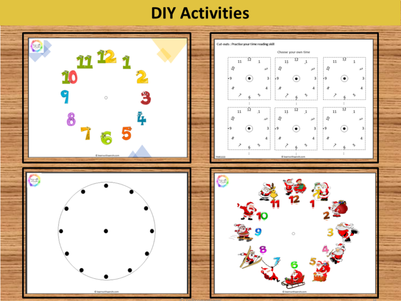Time, telling time activities, Learn to read clock (Box) - learnwithaanshi®